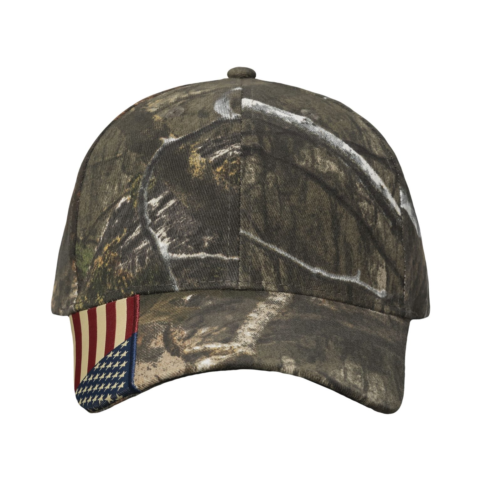 LC350C - Kati Sportcap - Full Twill Camo with Woven Flag Visor - Kati ...
